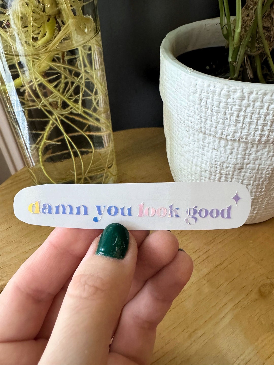 Damn, You Look Good Mirror Decal | Decorative Stickers | Words of ...