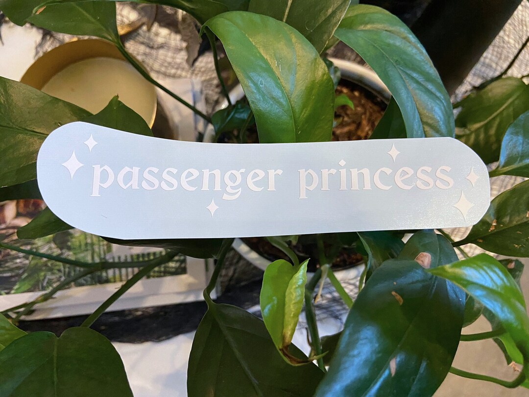 Passenger Princess Vinyl Sticker | Fun Car Mirror Laptop Bottle Decal ...
