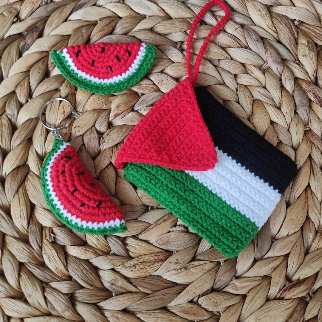 Palestine Flag Wallet, Watermelon Brooch, Watermelon Keychain ...