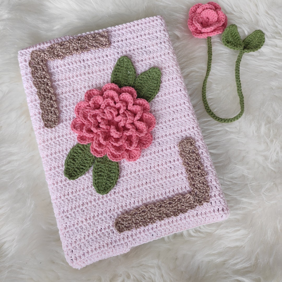 Book Cover, Crochet Book Cover, Knitted Book Cover Protector, Gift Book ...