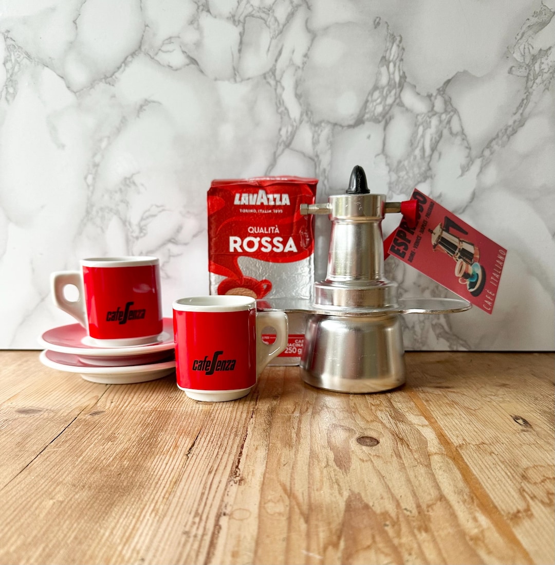 Vintage Italian Espresso Moka Coffee Maker Gift, Complete With 2 ...