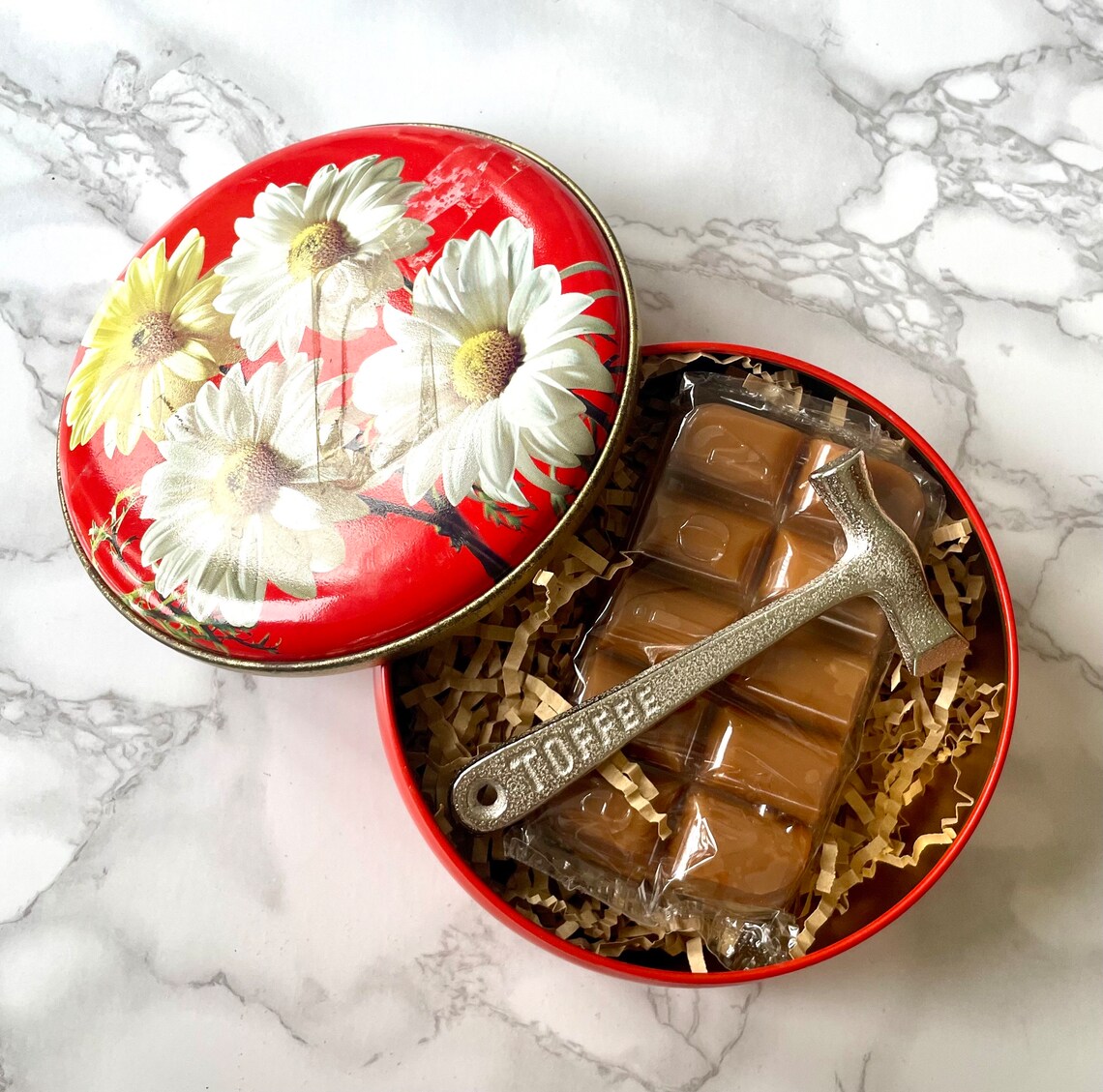 Vintage Traditional English Toffee Tin Gift, Full of Slab Toffee ...