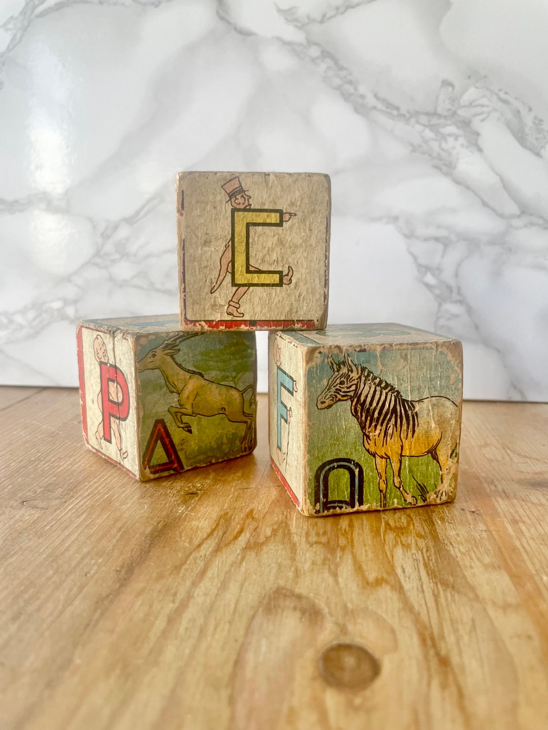 Antique Victorian Solid Wooden Building Blocks Bricks Alphabet - Etsy