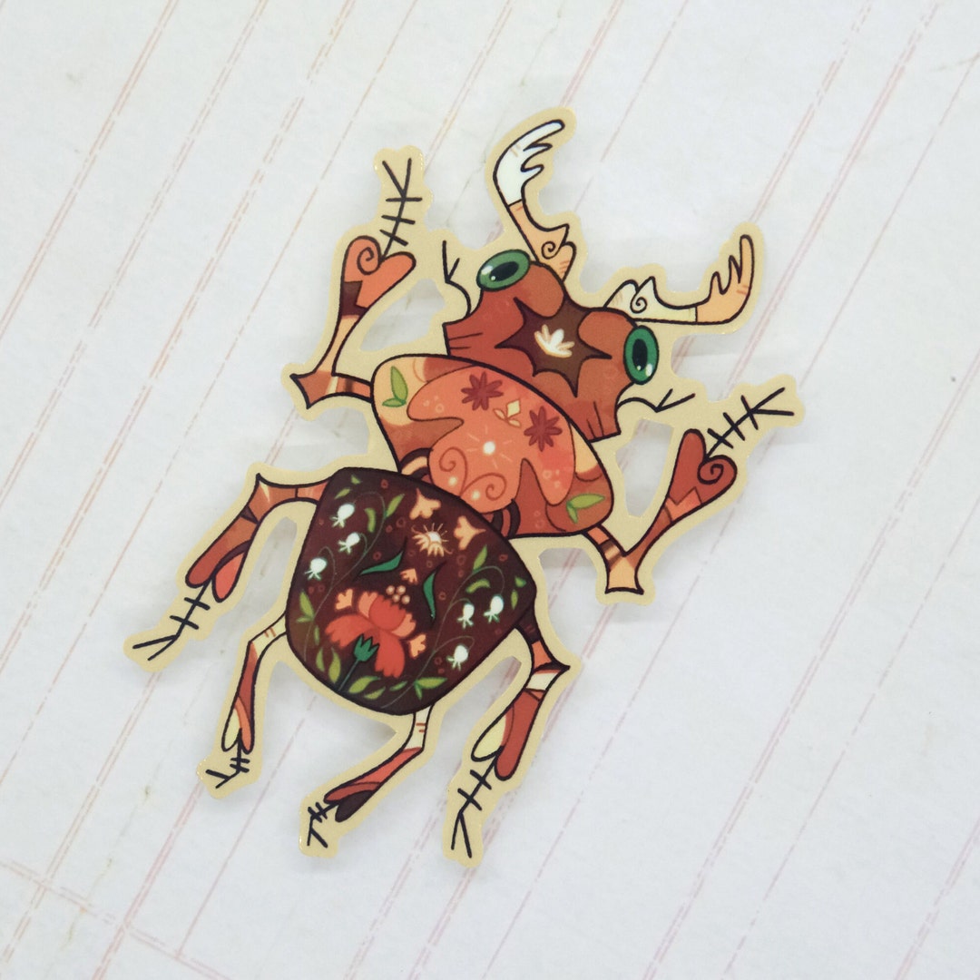 Cute Beetle Sticker Beetle Sticker 3 Inch - Etsy