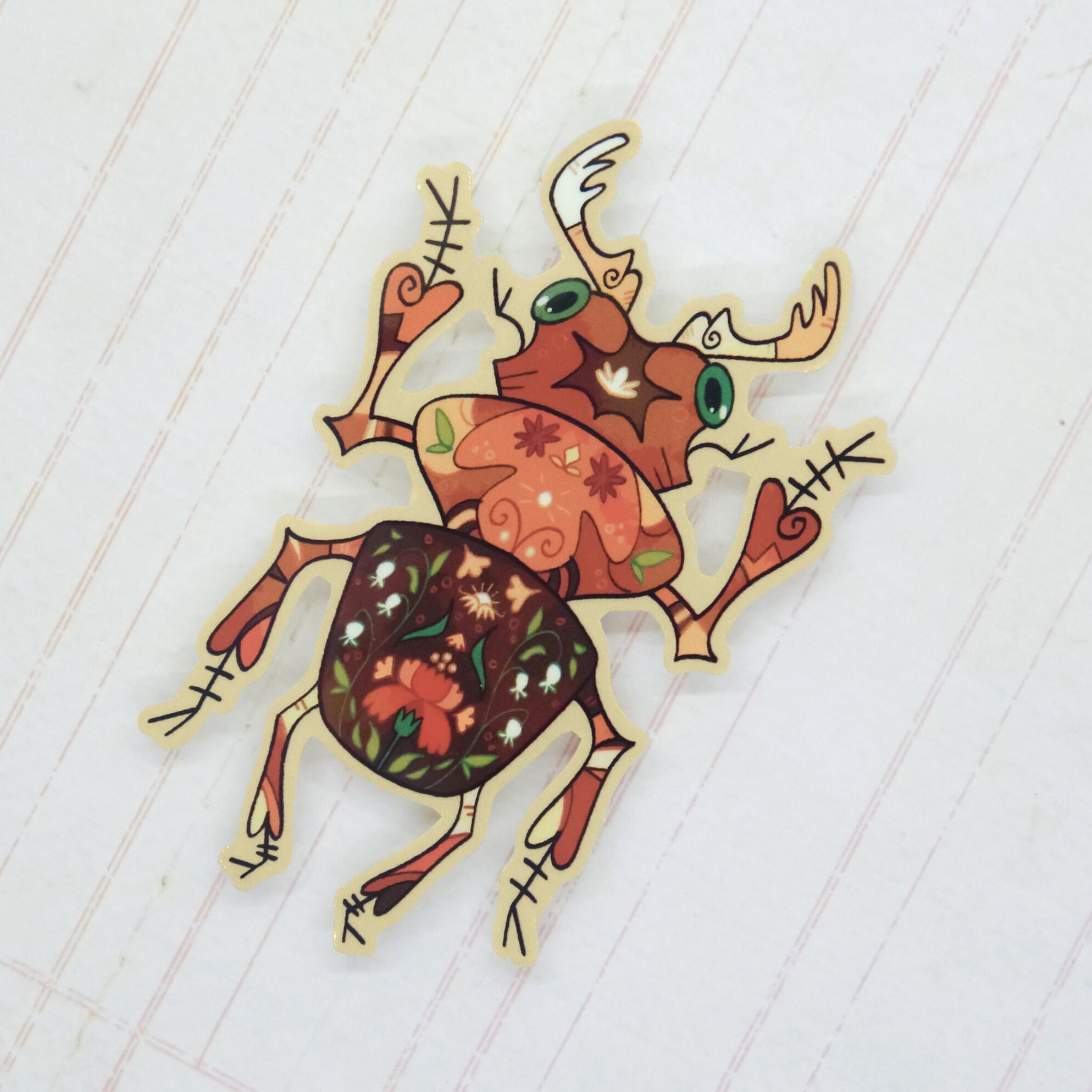 Cute Beetle Sticker Beetle Sticker 3 Inch - Etsy