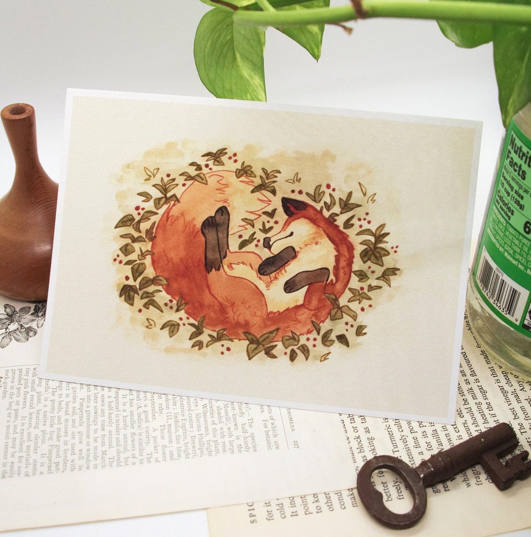 Playful Fox Art Print - Etsy