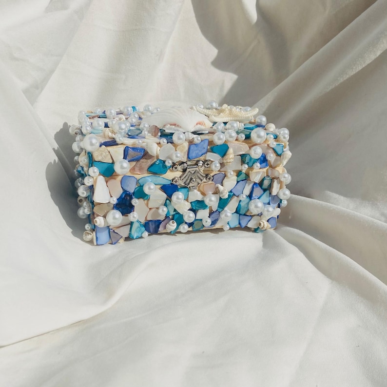 Mystical Seashell Jewelry Box, Mermaid Core Trinket Box, Star Fish ...