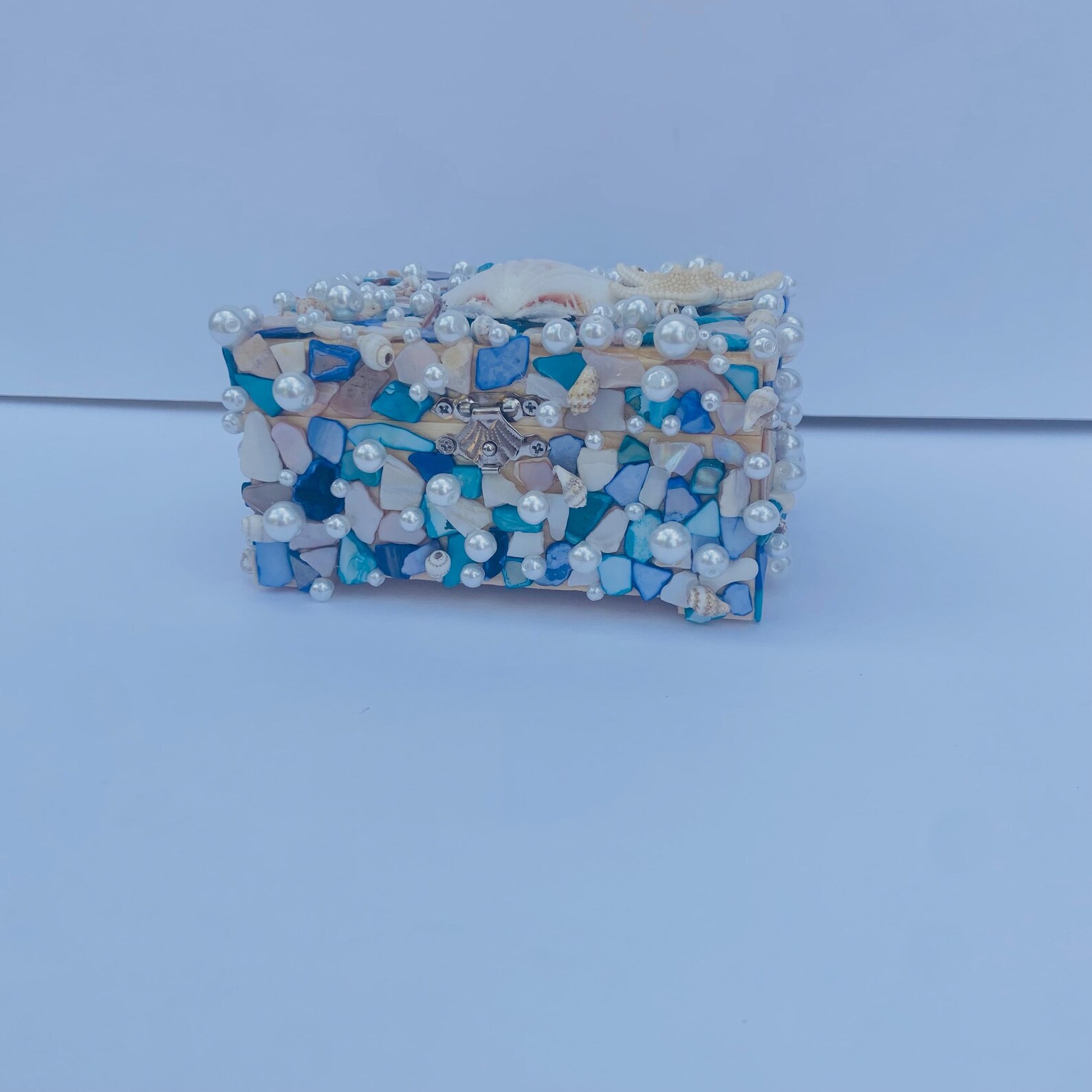 Mystical Seashell Jewelry Box, Mermaid Core Trinket Box, Star Fish ...