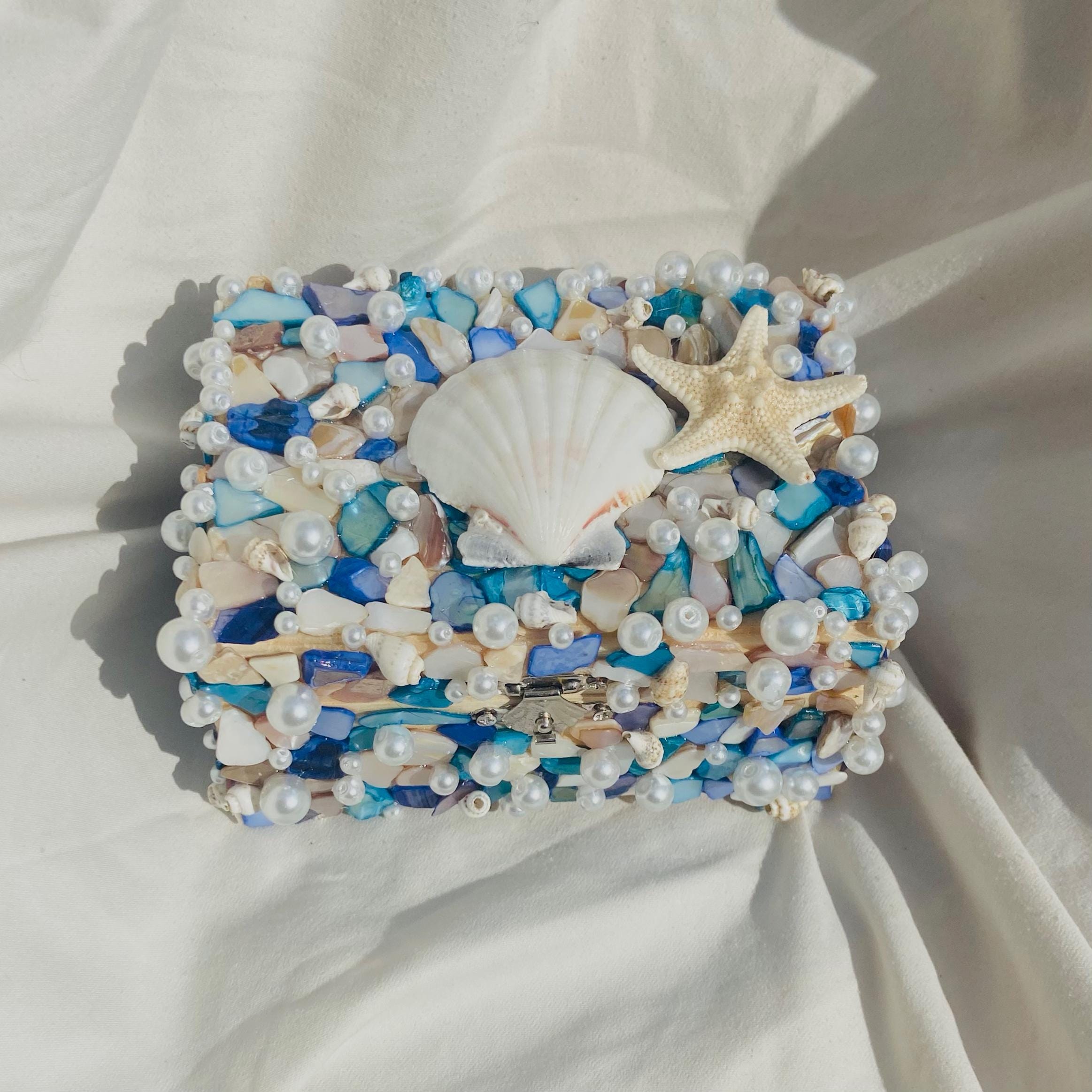 Mystical Seashell Jewelry Box, Mermaid Core Trinket Box, Star Fish ...