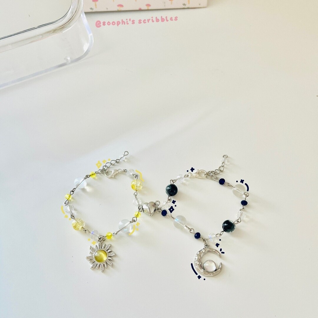 Sun and Moon Bracelets | Sun and Moon Matching Magnetic Bracelets | Sun ...