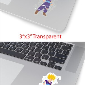 Gohan Teen SSJ2 Minimalistic Sticker, Laptop Stickers, Water Bottle ...