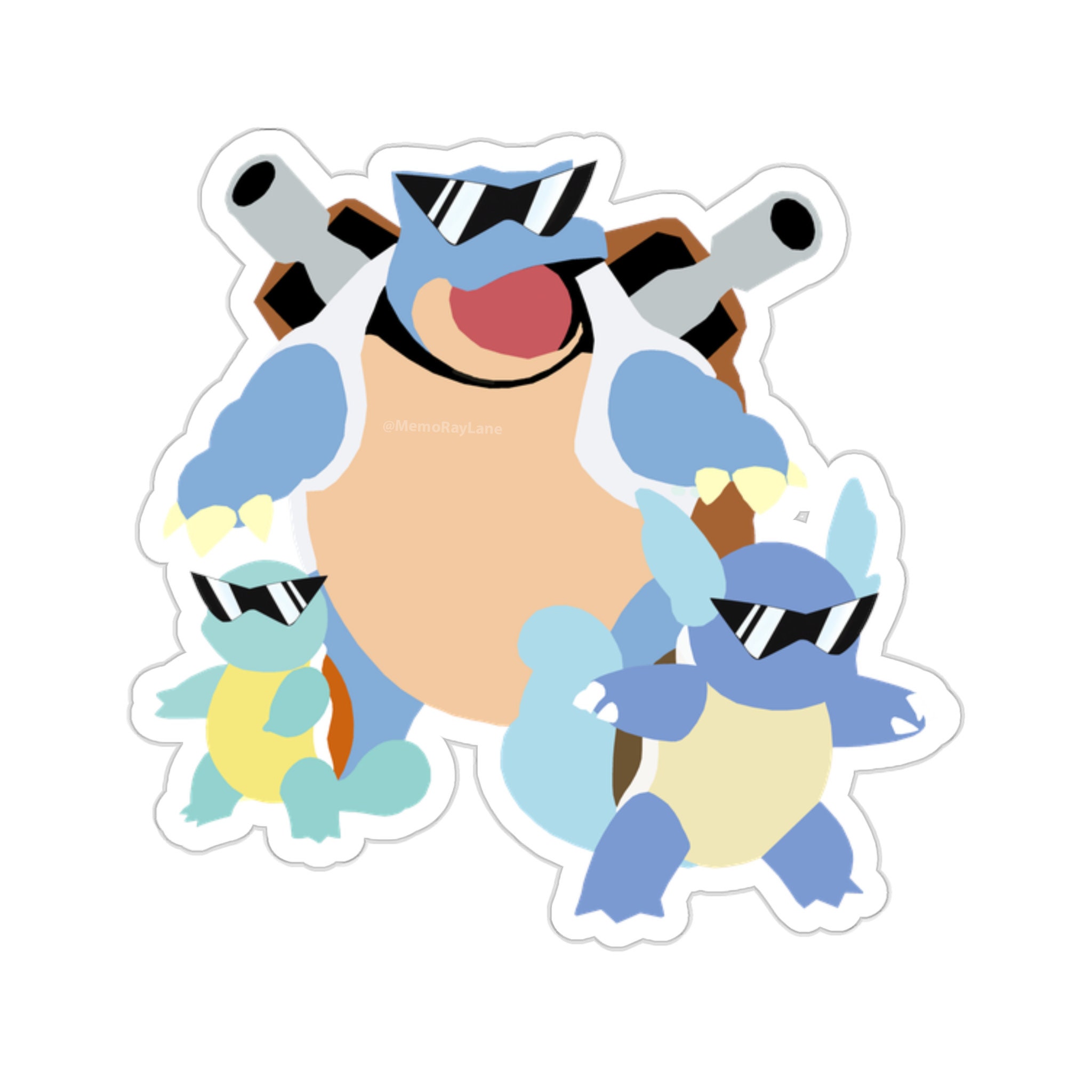 Blastoise Squirtle Wartortle Sticker Laptop Stickers Water - Etsy