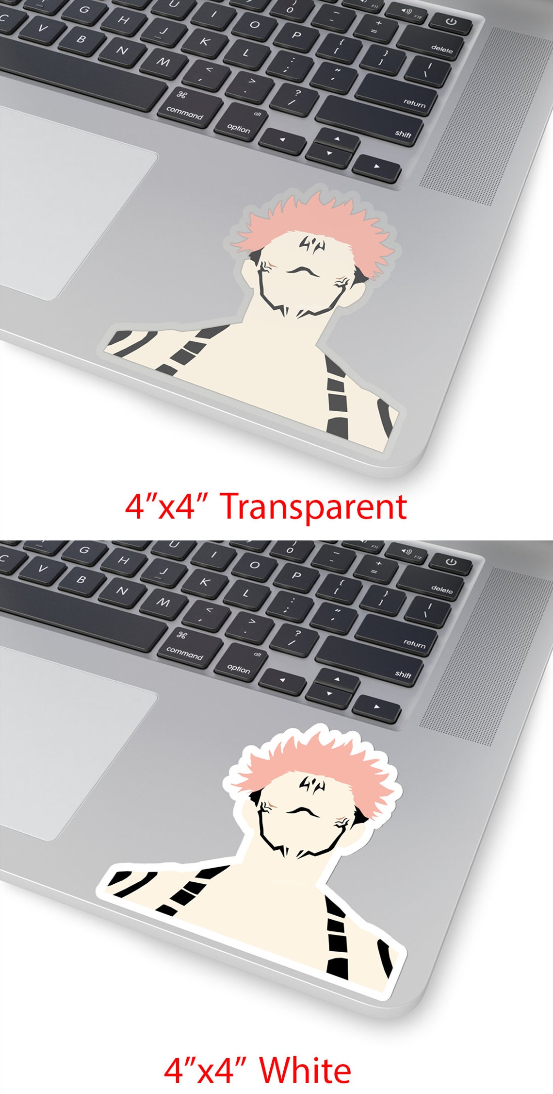 Ryomen Sukuna Minimalistic Sticker, Laptop Stickers, Water Bottle ...