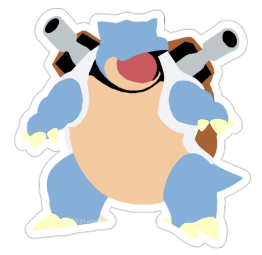 Blastoise Minimalistic Sticker Laptop Stickers Water Bottle - Etsy