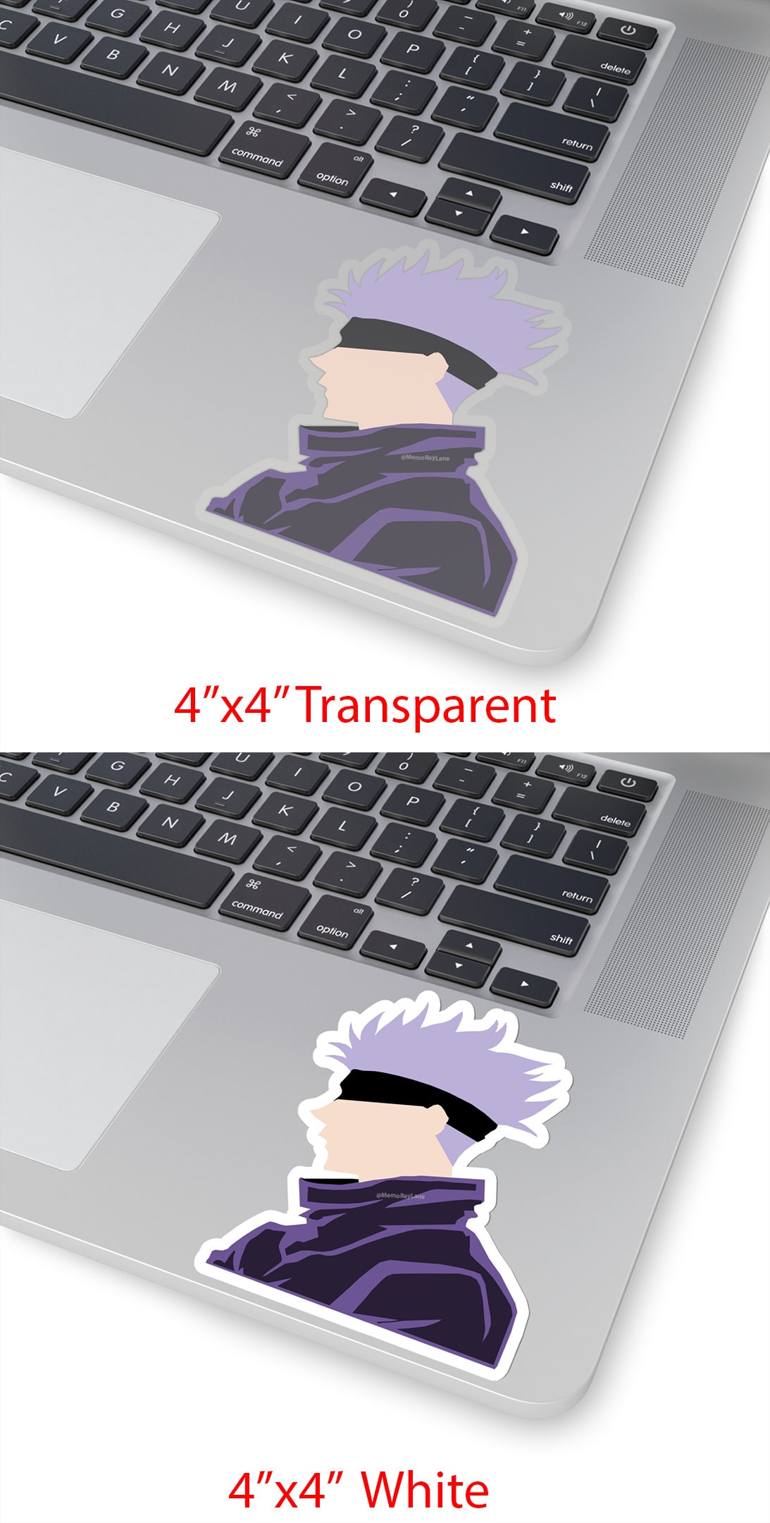 Gojo Satoru Minimalistic Sticker, Laptop Stickers, Water Bottle ...