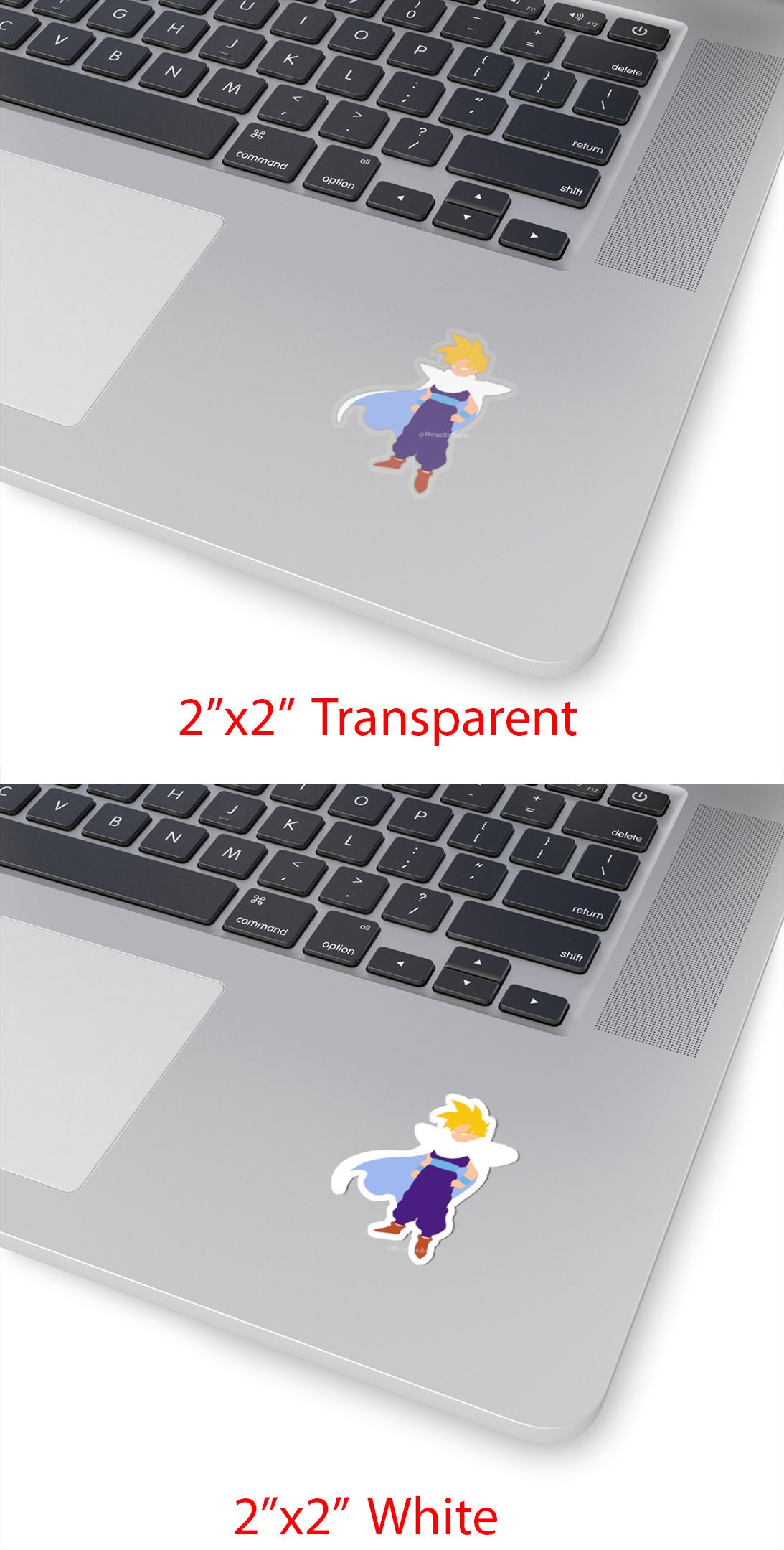 Gohan Teen SSJ2 Minimalistic Sticker, Laptop Stickers, Water Bottle ...