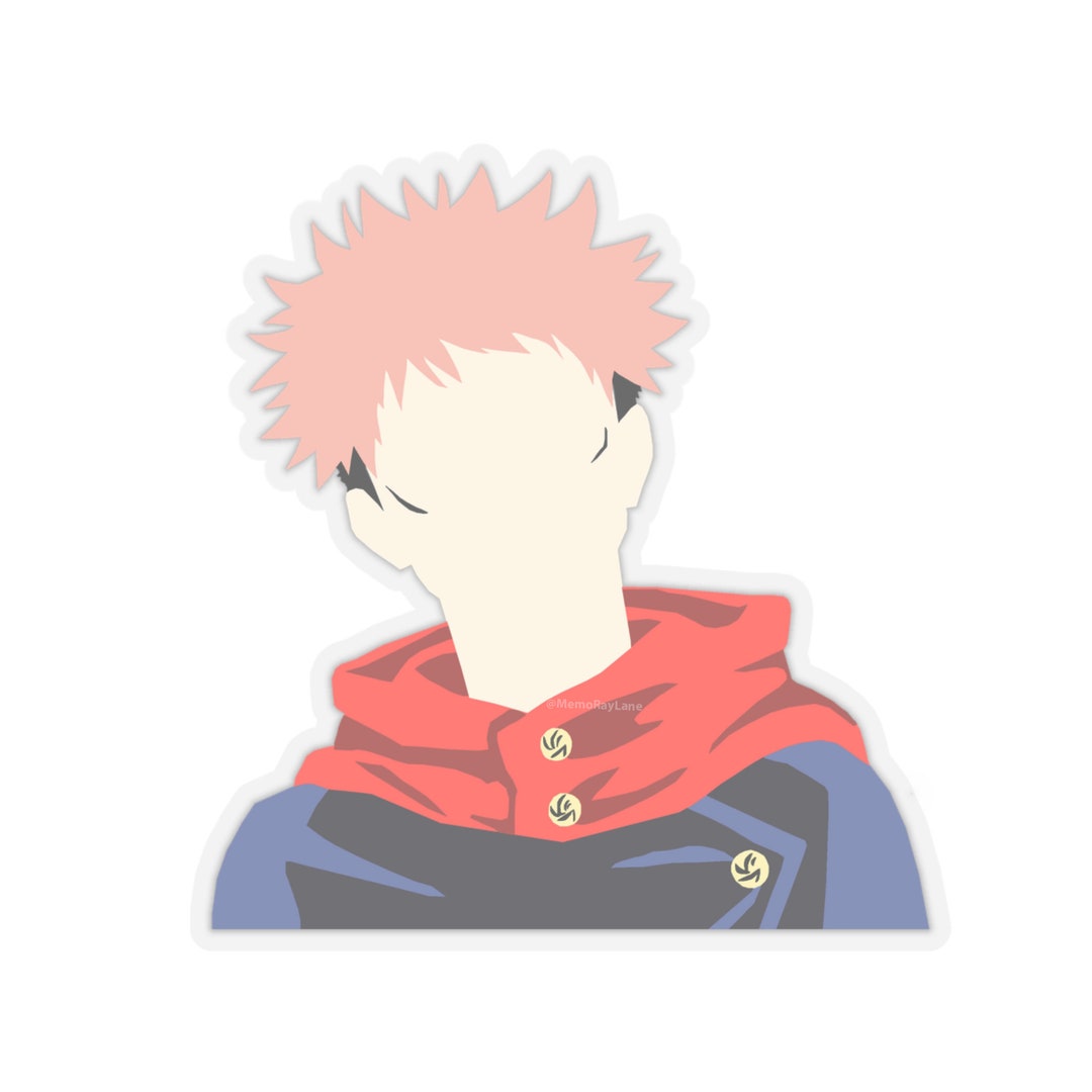 Yuji Itadori Minimalistic Sticker, Laptop Stickers, Water Bottle ...