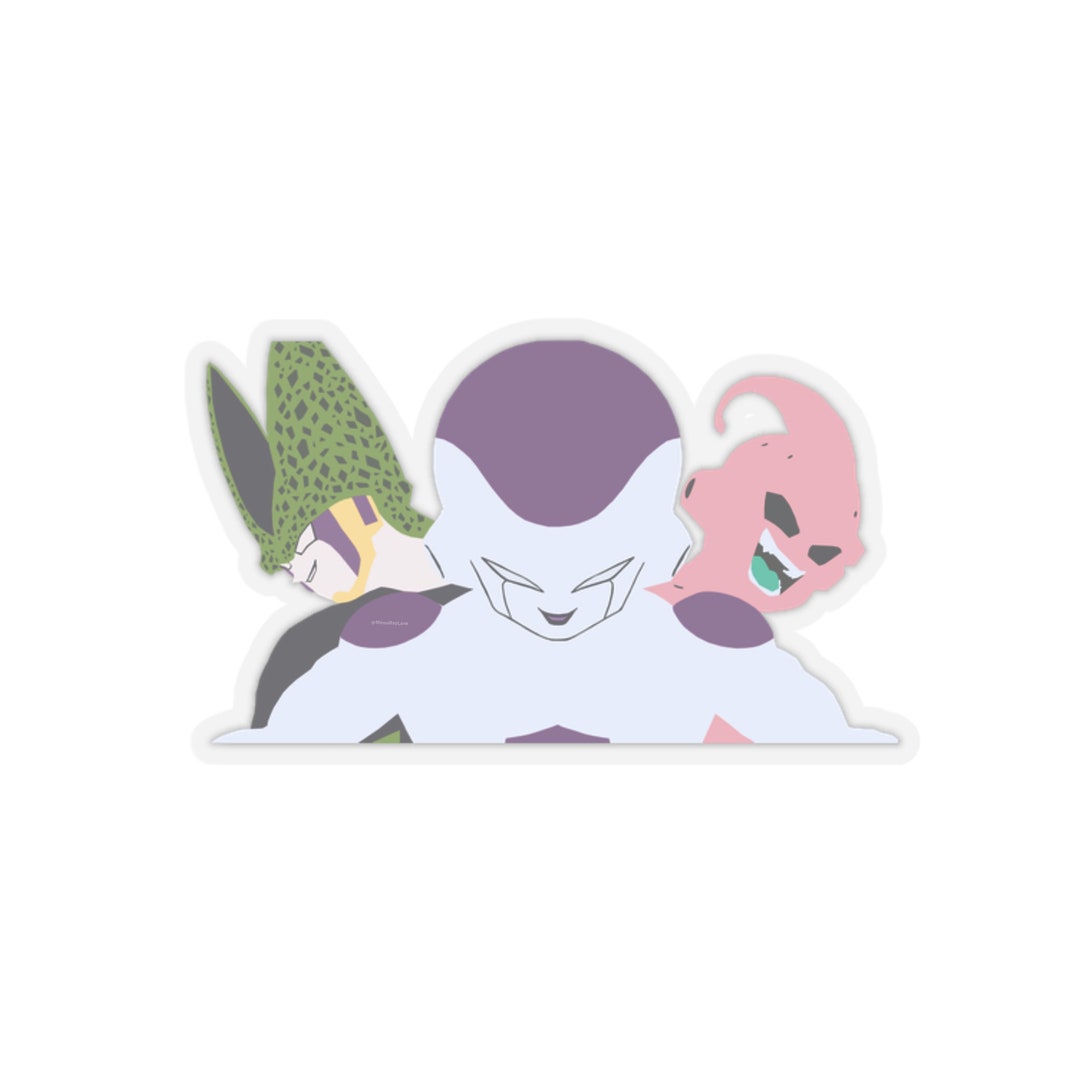 Frieza Cell Buu Minimalistic Sticker, Laptop Sticker, Water Bottle, DBZ ...