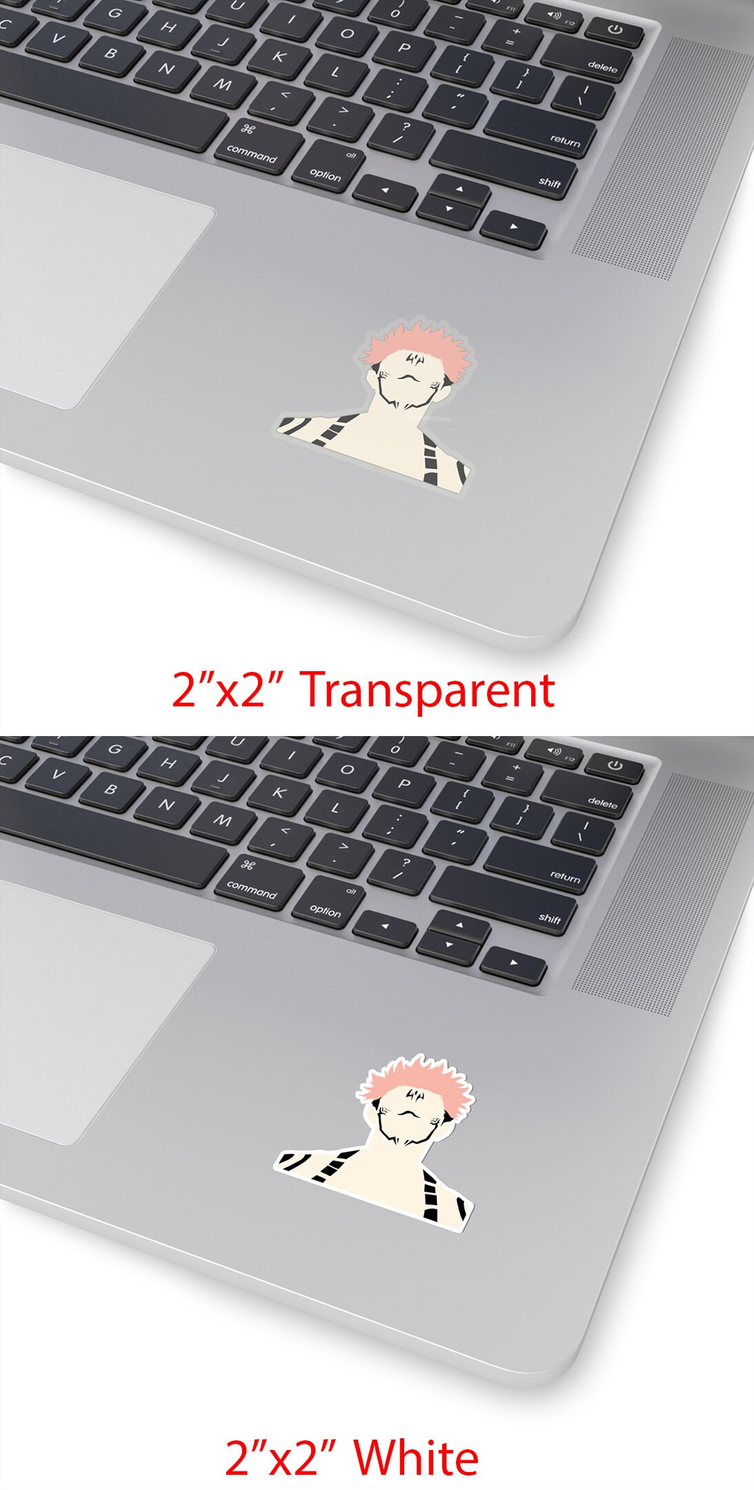 Ryomen Sukuna Minimalistic Sticker, Laptop Stickers, Water Bottle ...