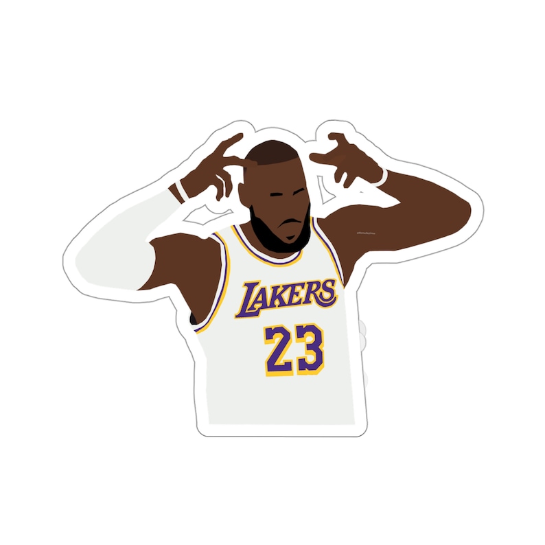 Lebron James, King Lakers Sticker, Crown Laptop Stickers, Water Bottle ...
