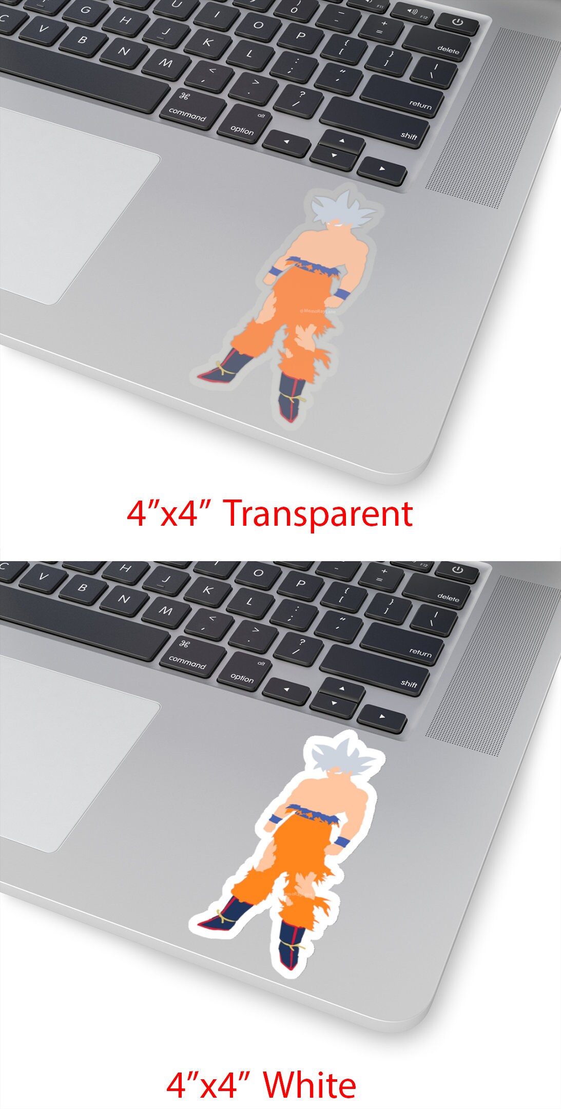 Ultra Instinct Goku Minimalistic Sticker, Laptop Stickers Water Bottle ...
