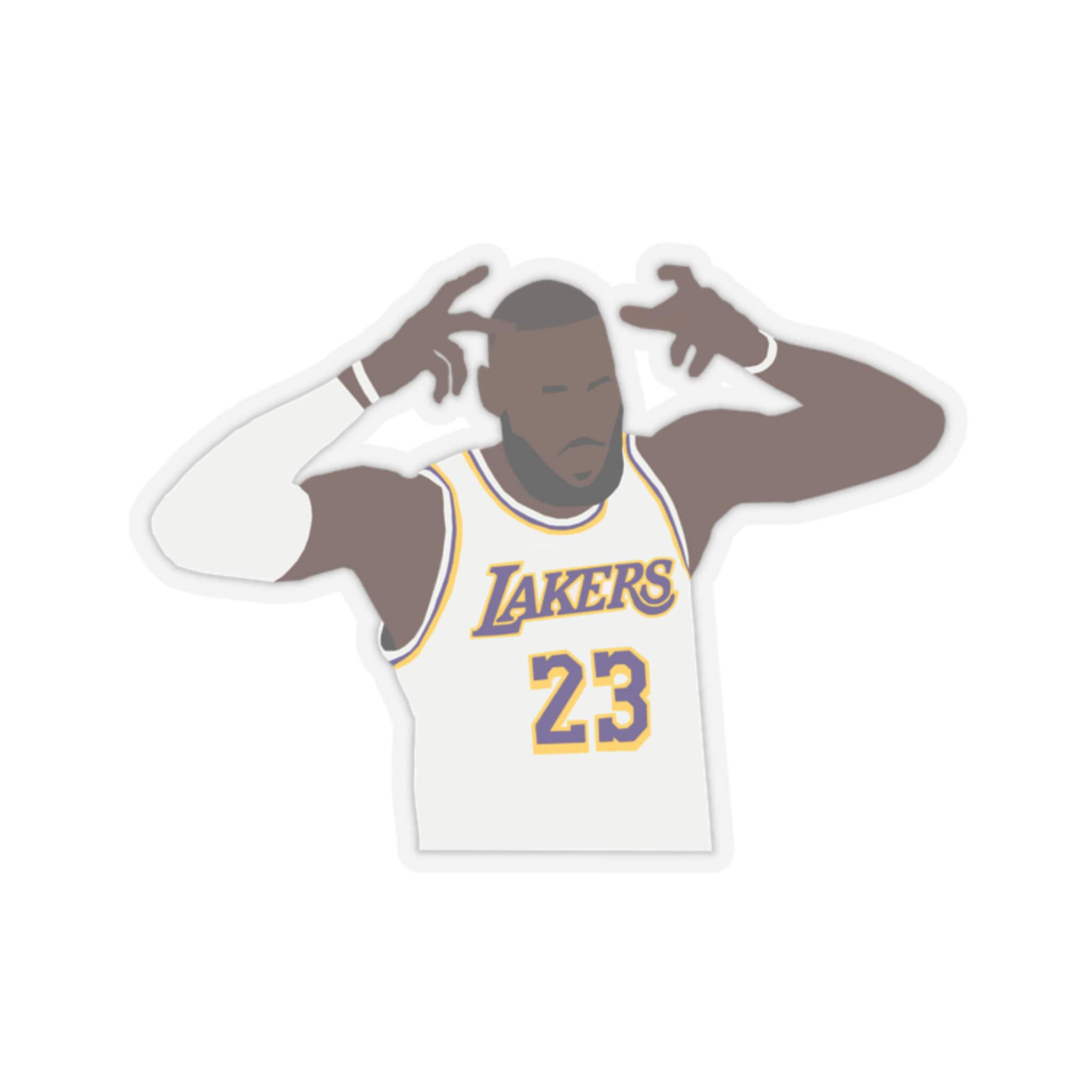 Lebron James, King Lakers Sticker, Crown Laptop Stickers, Water Bottle ...