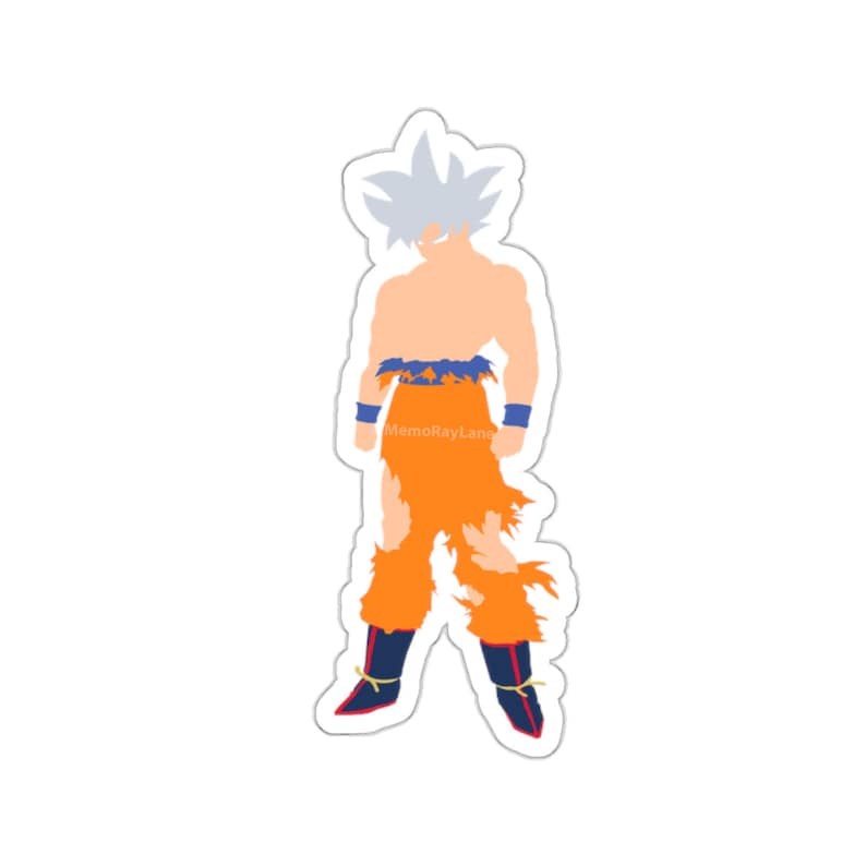 Ultra Instinct Goku Minimalistic Sticker, Laptop Stickers Water Bottle ...