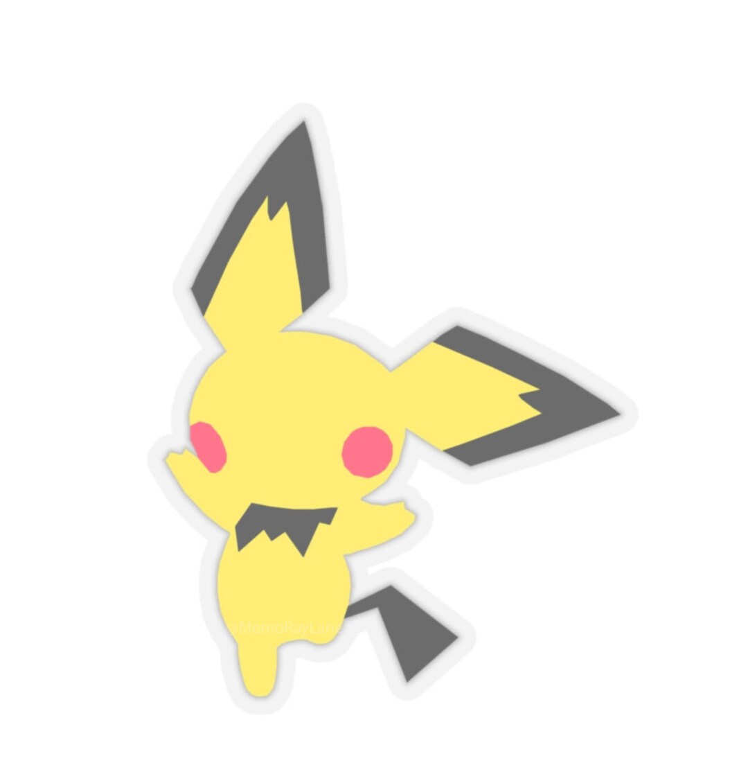 Pichu Minimalistic Sticker, Laptop Stickers, Water Bottle, Pokemon Go ...
