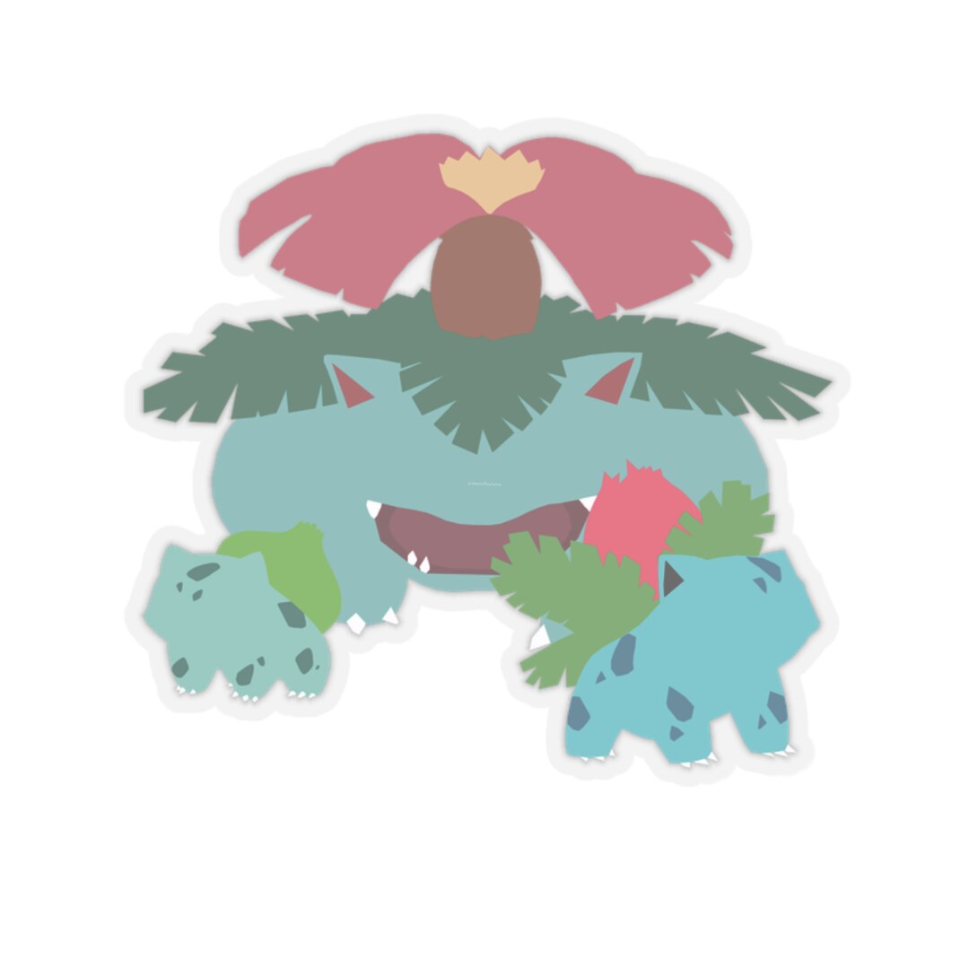 Bulbasaur, Ivysaur, Venusaur Sticker, Laptop Stickers, Water Bottle ...