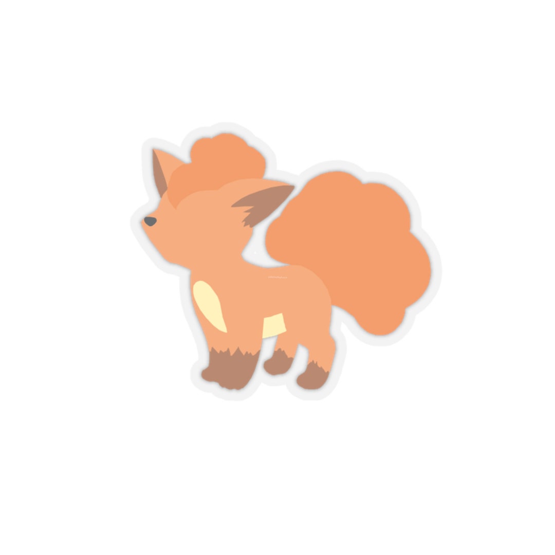 Vulpix Minimalistic Sticker, Laptop Stickers, Water Bottle, Pokemon Go ...