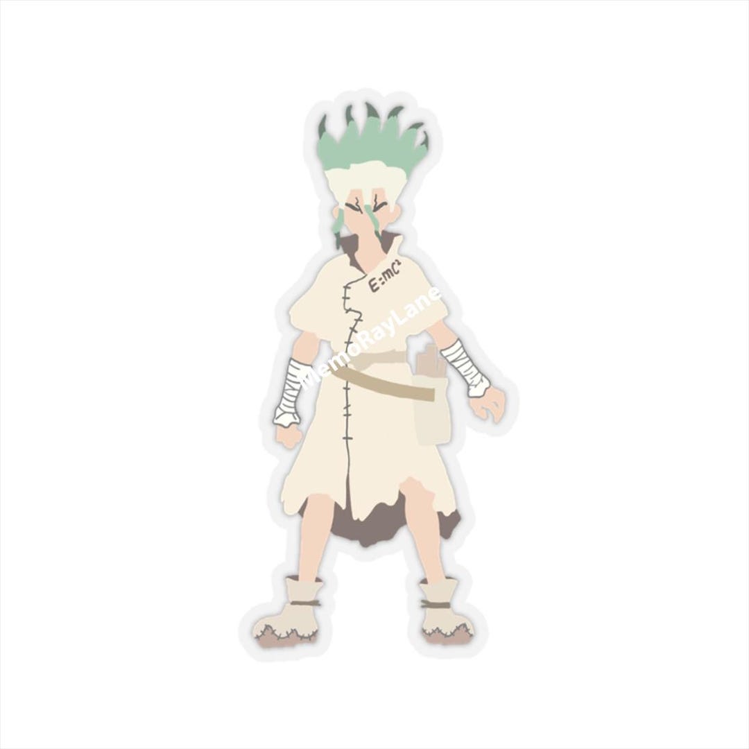 Senku Minimalistic Sticker, Laptop Stickers, Water Bottle, Dr. Stone ...