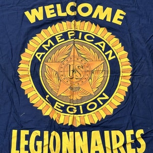 Vtg American Legion “welcome Legionnaires” Flag Banner C. 1950s - Etsy