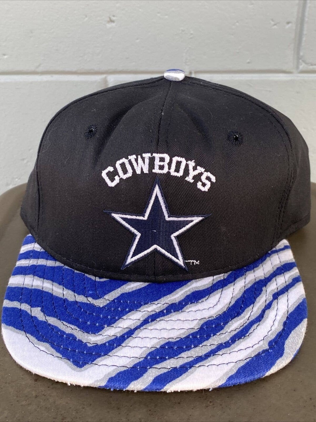 Vintage Zubaz Dallas Cowboys Snapback Cap Hat Authentic Pro Line ...