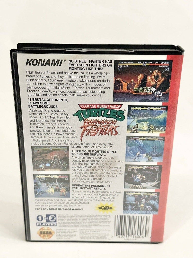 Teenage Mutant Ninja Turtles Tournament Fighters Sega Genesis - Etsy