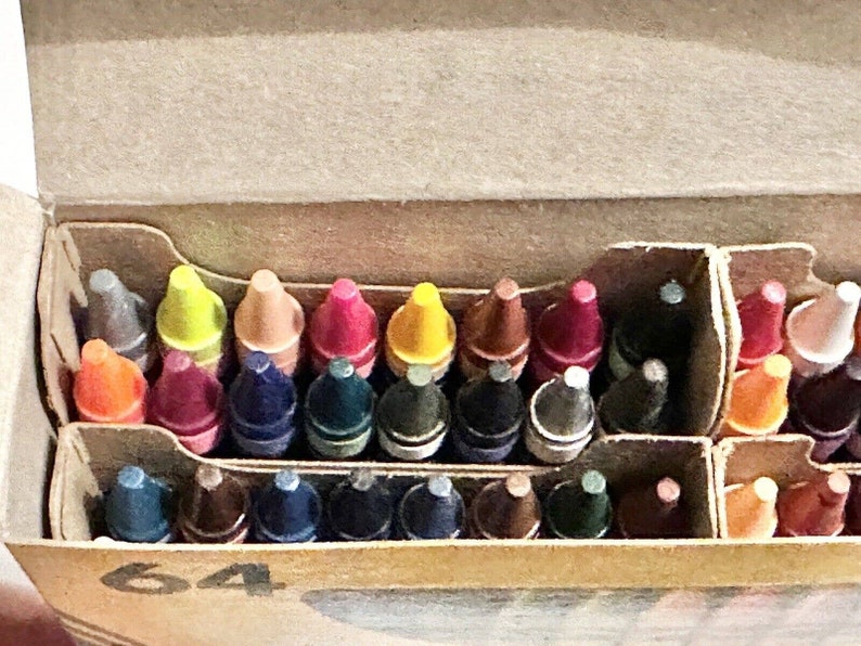 Vintage Crayola Crayons Smith & Binney Box of 64 W/ Sharpener 1990 . - Etsy