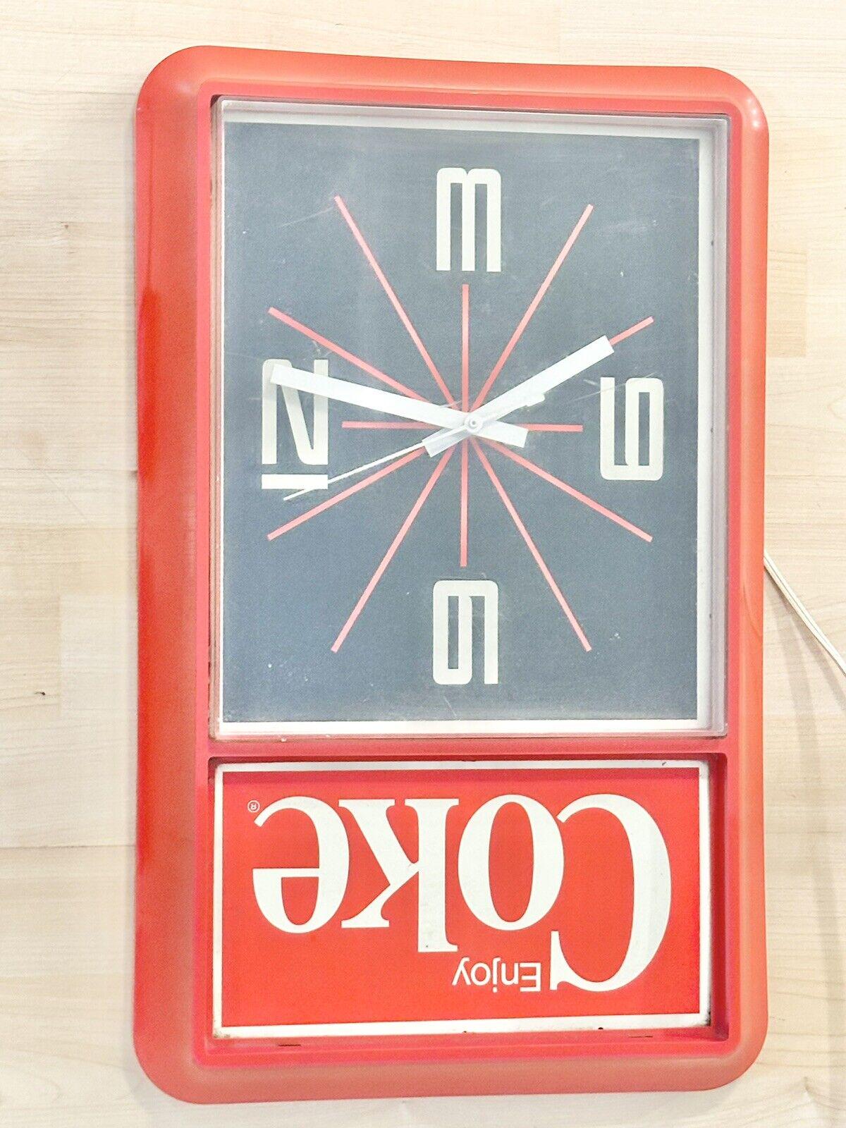 Vintage 1983 Enjoy Coke Electric Clock Made by Ridan Display Clock ...