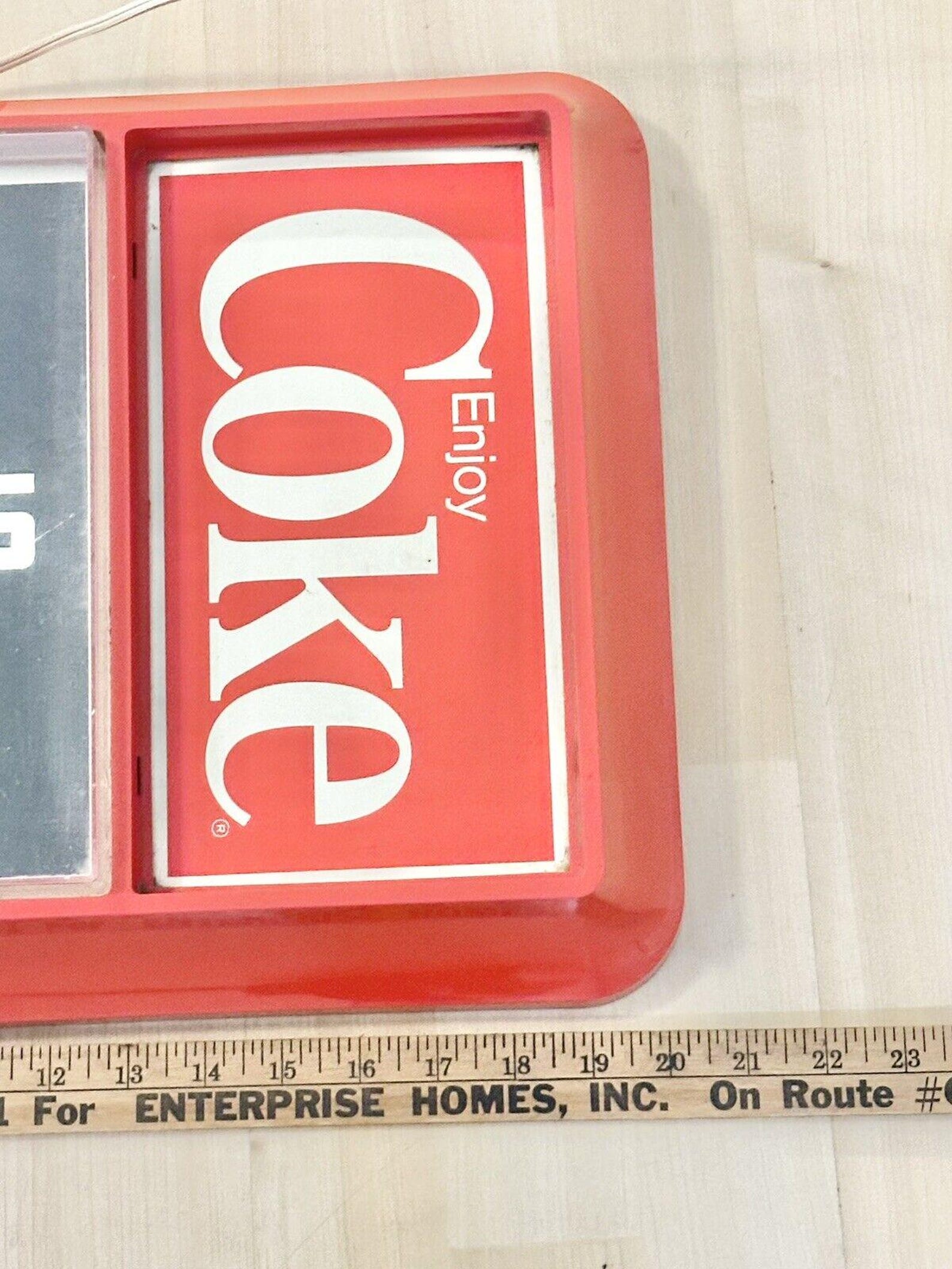 Vintage 1983 Enjoy Coke Electric Clock Made by Ridan Display Clock ...