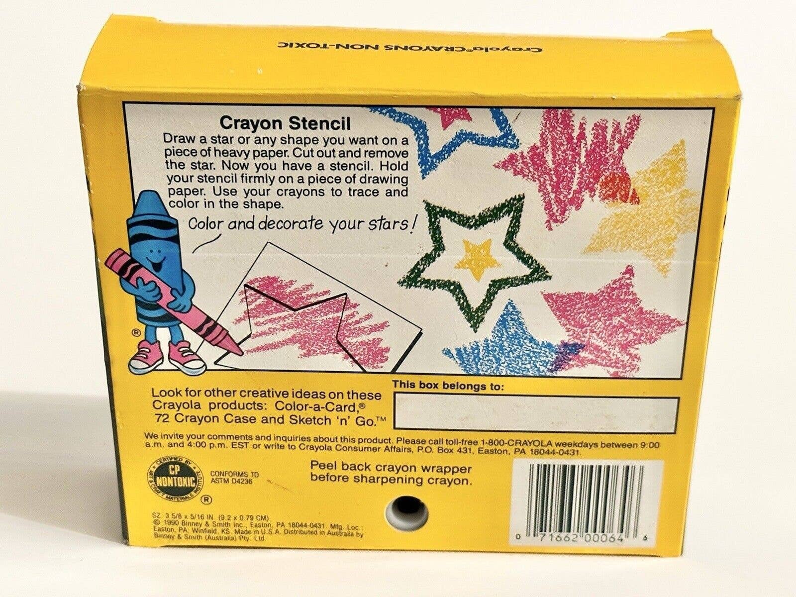 Vintage Crayola Crayons Smith & Binney Box of 64 W/ Sharpener 1990 . - Etsy