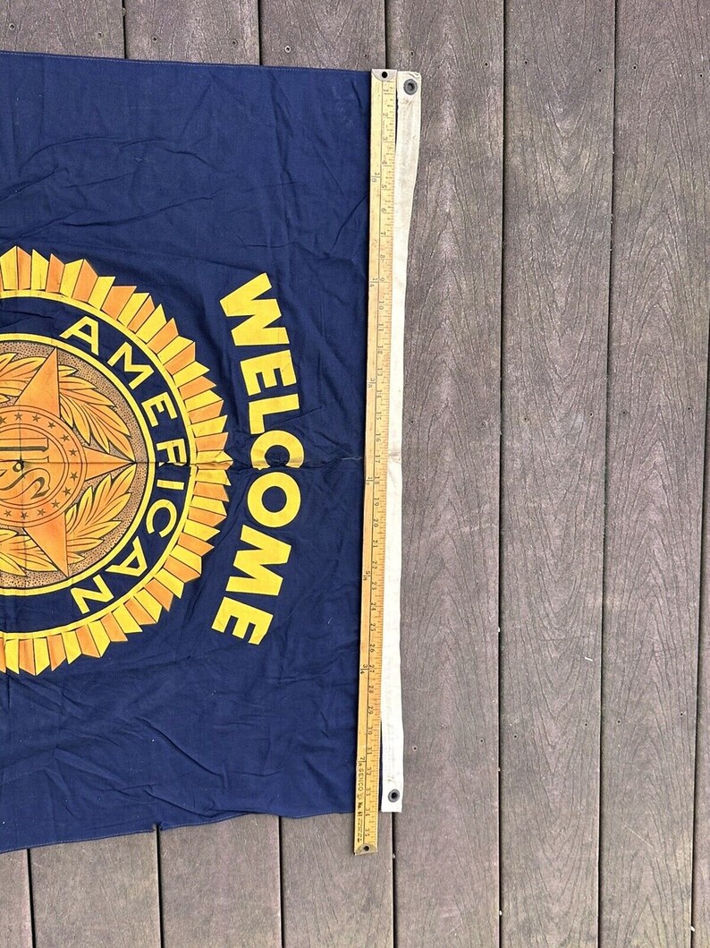 Vtg American Legion “welcome Legionnaires” Flag Banner C. 1950s - Etsy