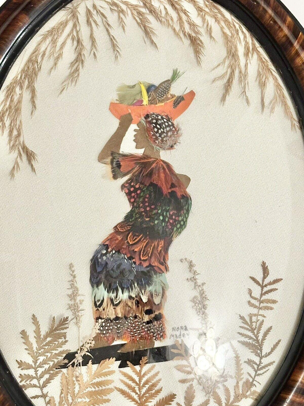 Antique Bubble Glass Tiger Picture Frame Wall Art Real Floral Design - Etsy