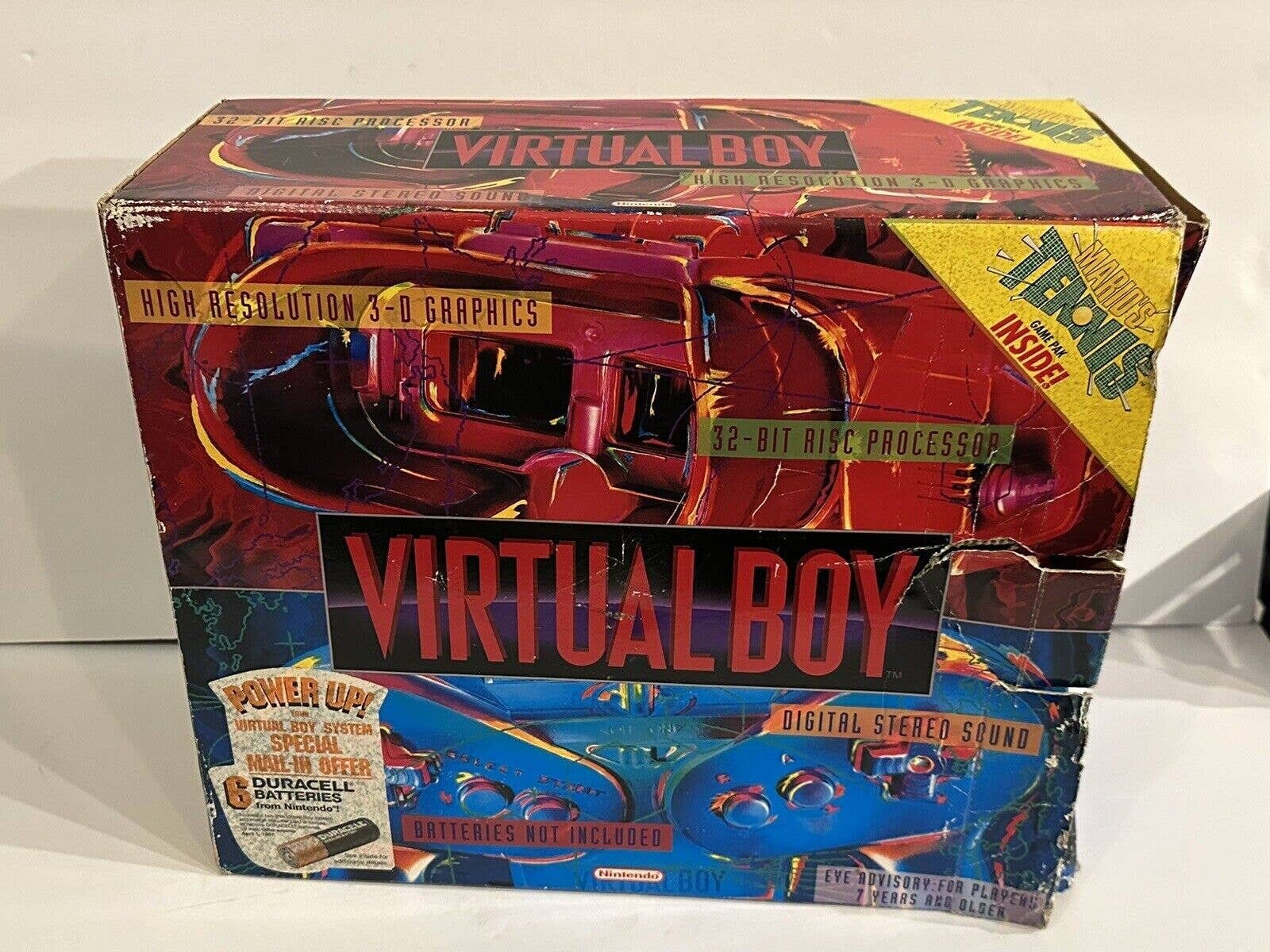 Nintendo Virtual Boy Console Complete in Box Tested & Works Mario ...