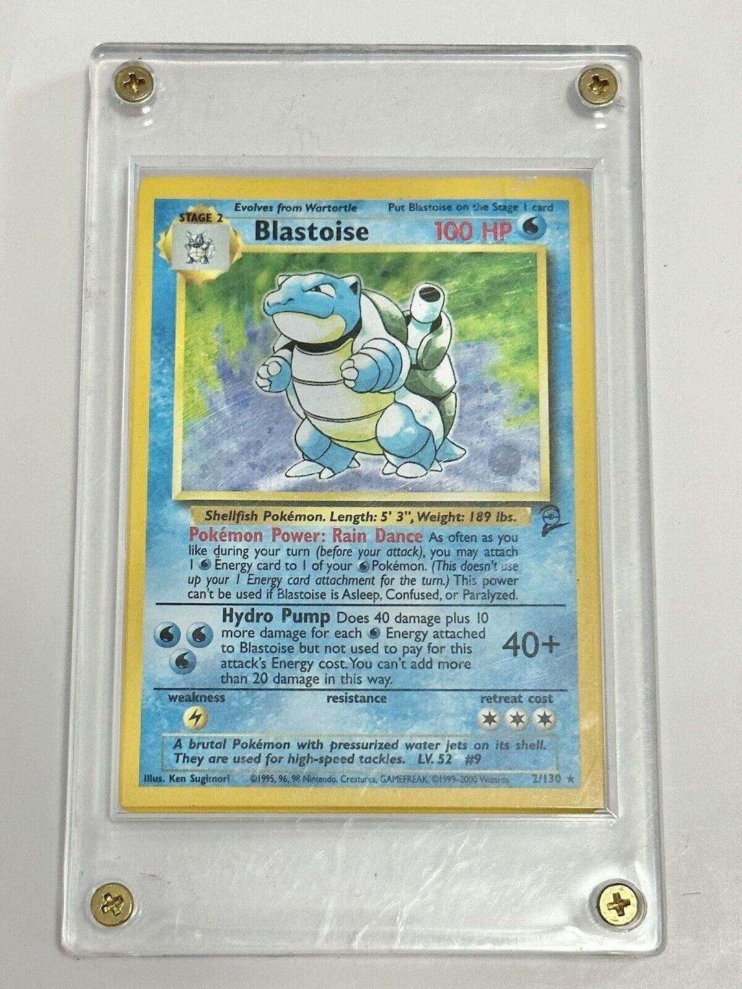 Pokémon TCG Blastoise Base Set 2/102 Holo Unlimited Holo Rare - Etsy