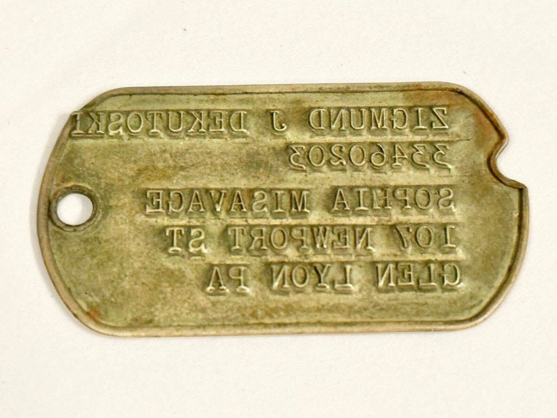 Original Early WWII Army Dog Tag 1940s Glen Lyon PA - Etsy