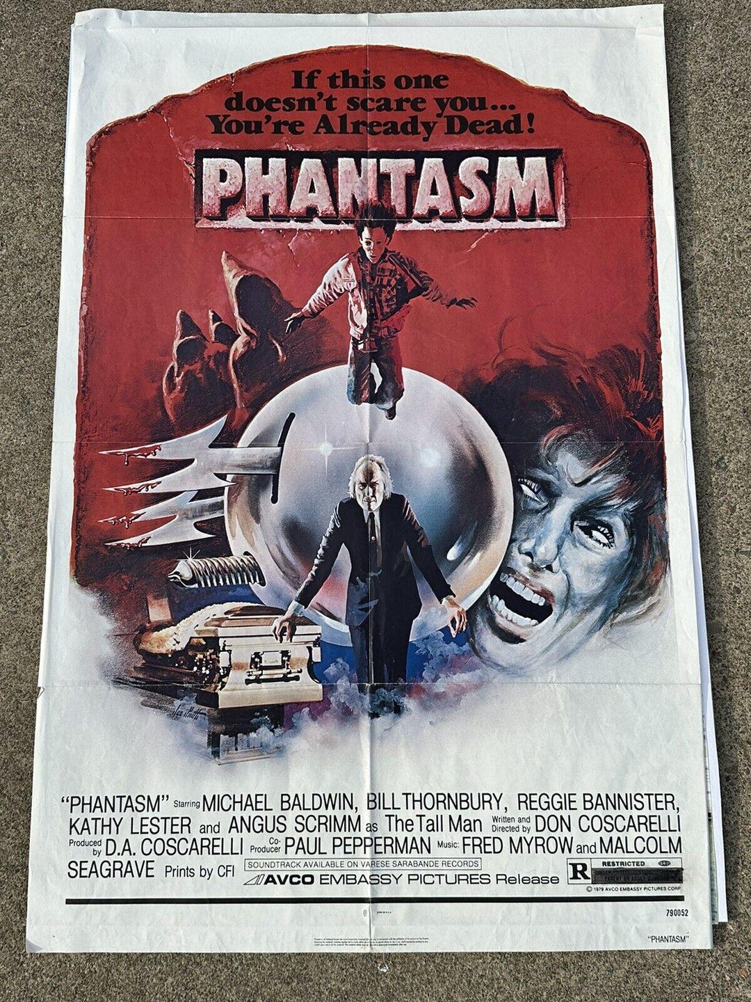 Original 1979 Phantasm One Sheet Movie Theater Poster 27x41 Horror ...