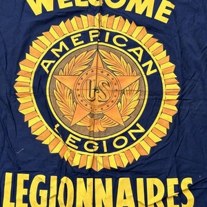Vtg American Legion “welcome Legionnaires” Flag Banner C. 1950s - Etsy