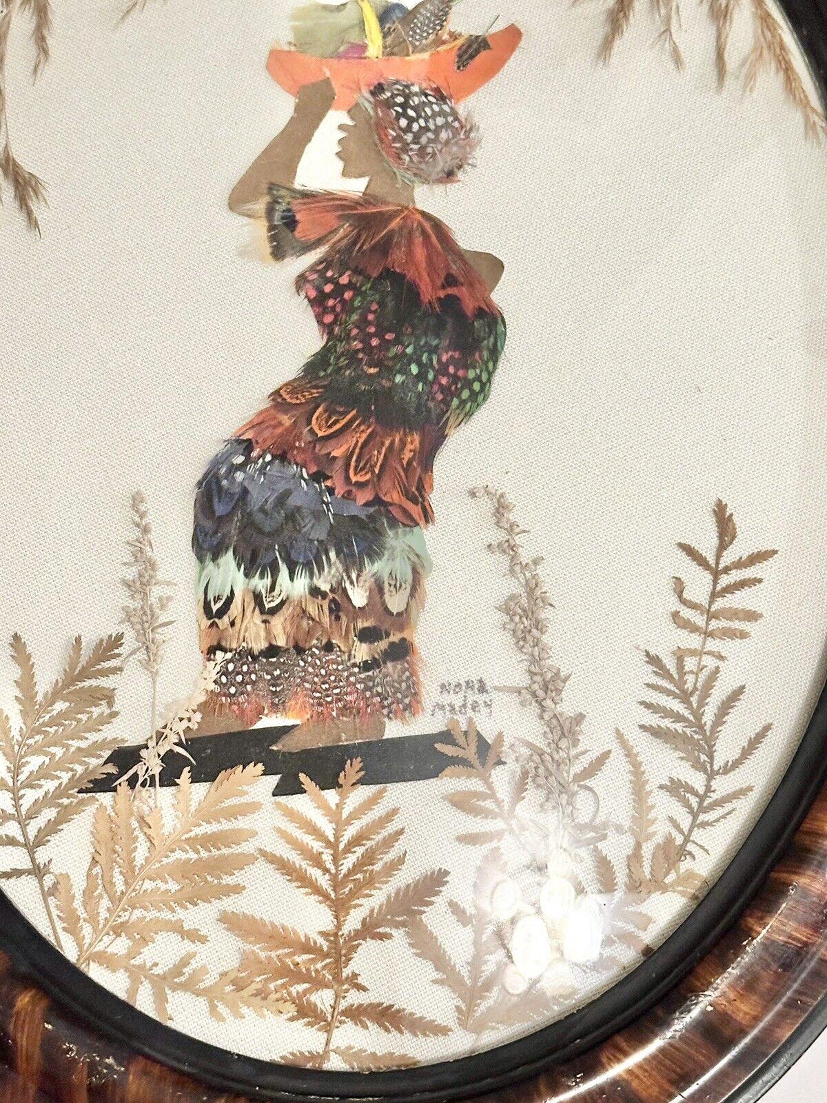 Antique Bubble Glass Tiger Picture Frame Wall Art Real Floral Design - Etsy