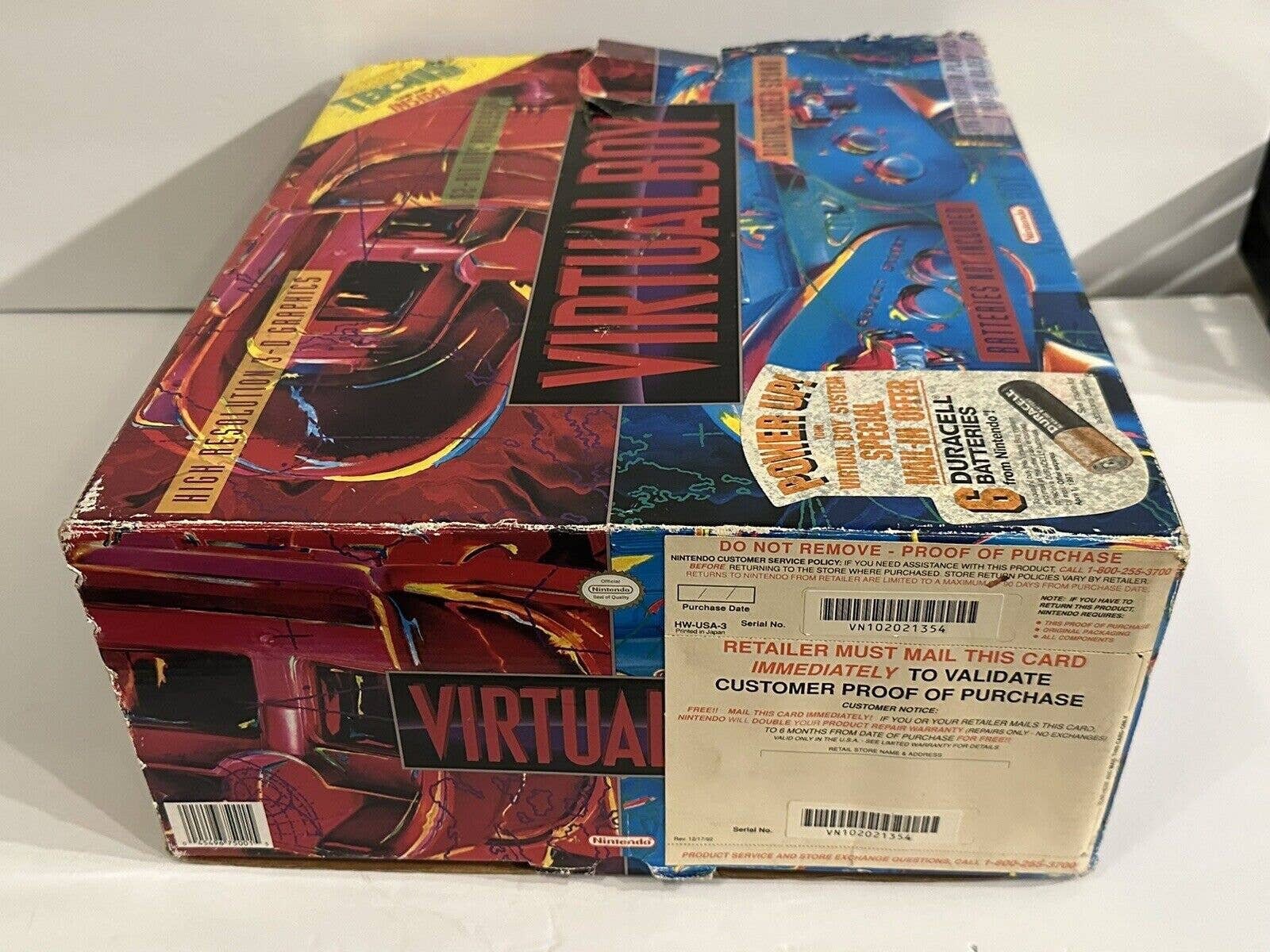 Nintendo Virtual Boy Console Complete in Box Tested & Works Mario ...