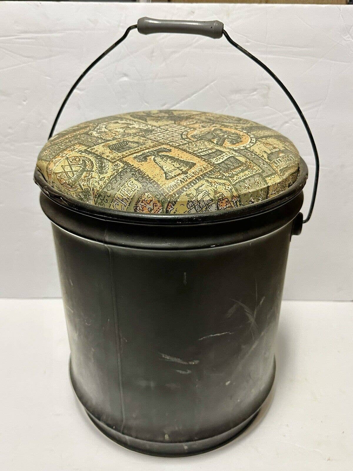 Vtg Eagle Shield Crest Military Bucket / Pail Garbage Can Bucket - Etsy