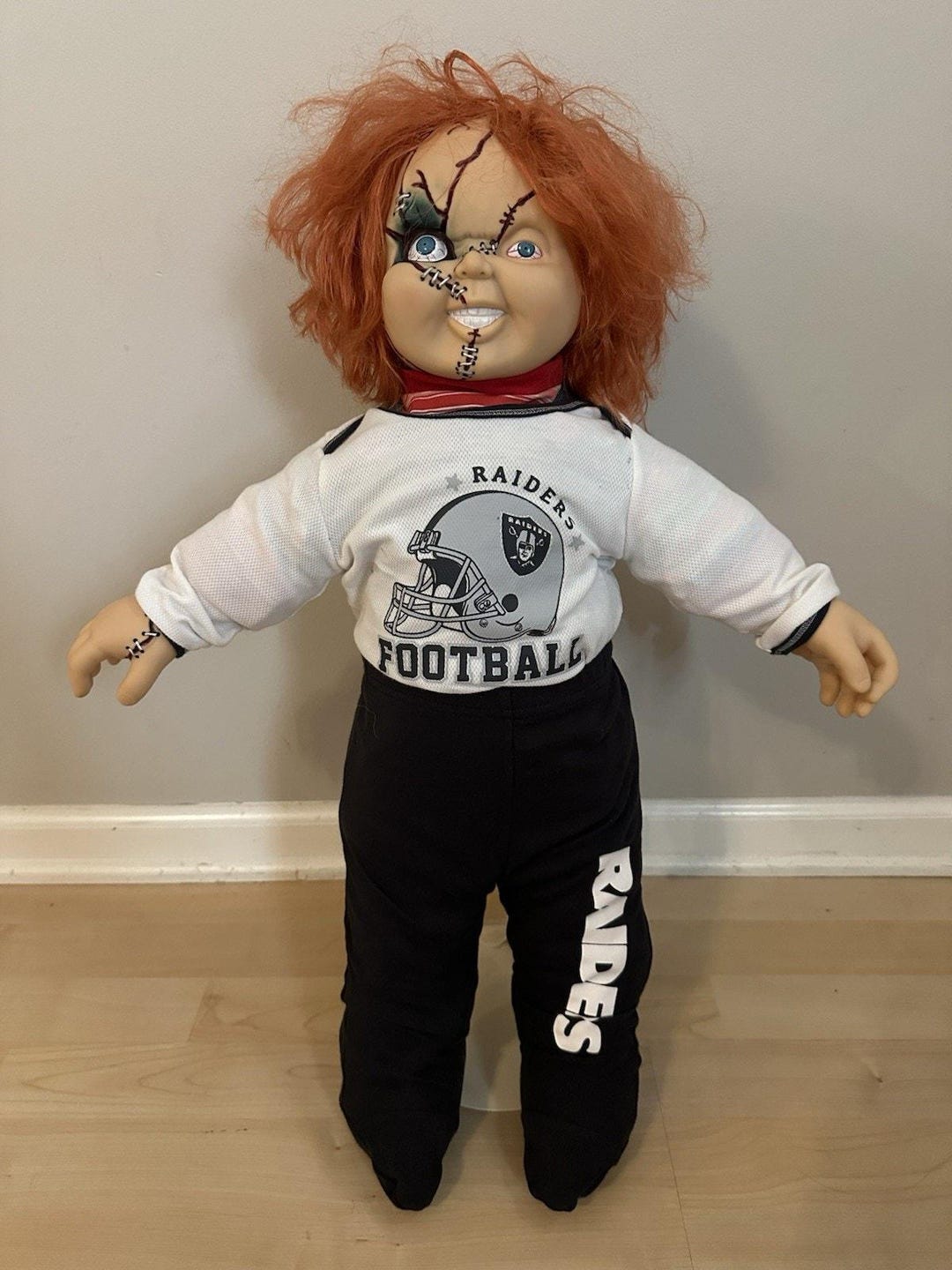 Vtg Chucky Doll 24” Oakland Raiders Football NFL Sports 1990s Gruden - Etsy