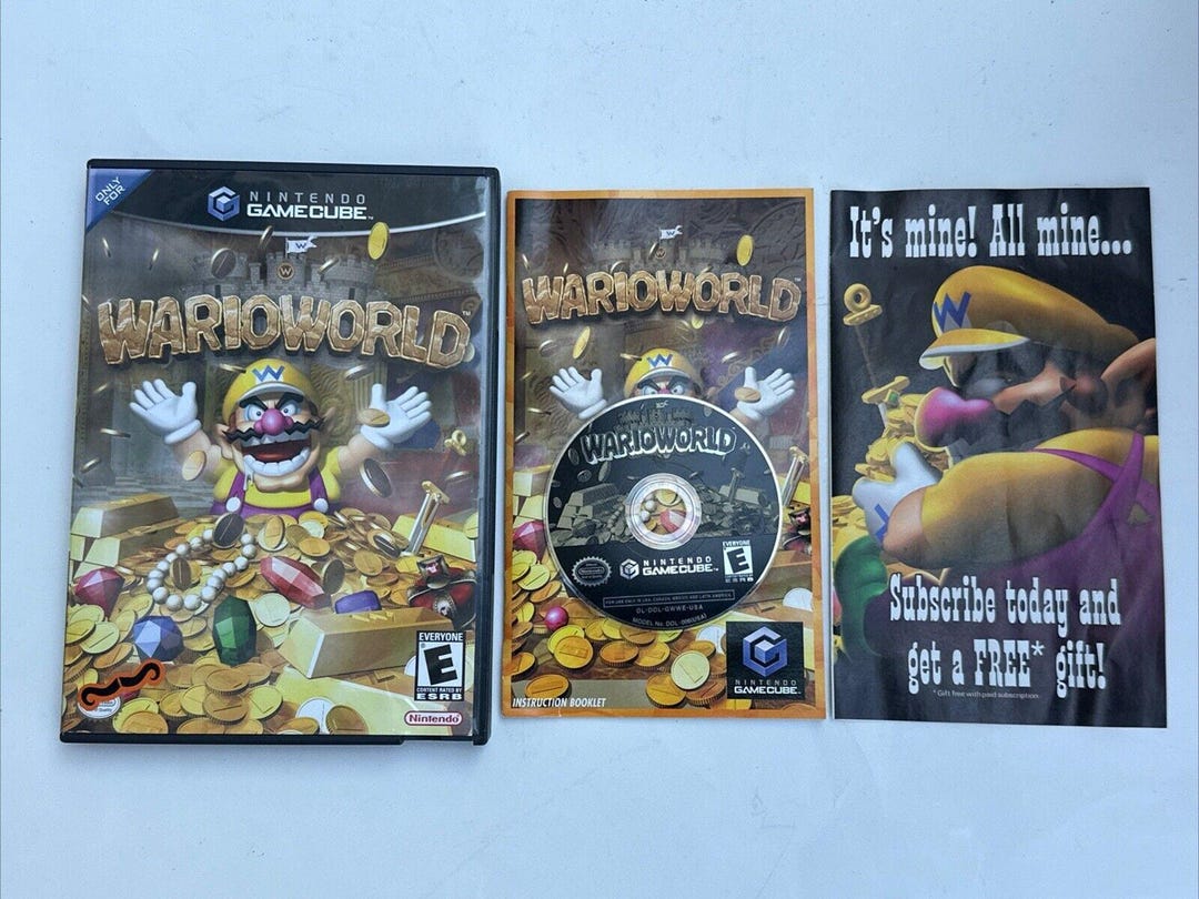 Wario World nintendo Gamecube, 2003 in Box With Manual - Etsy